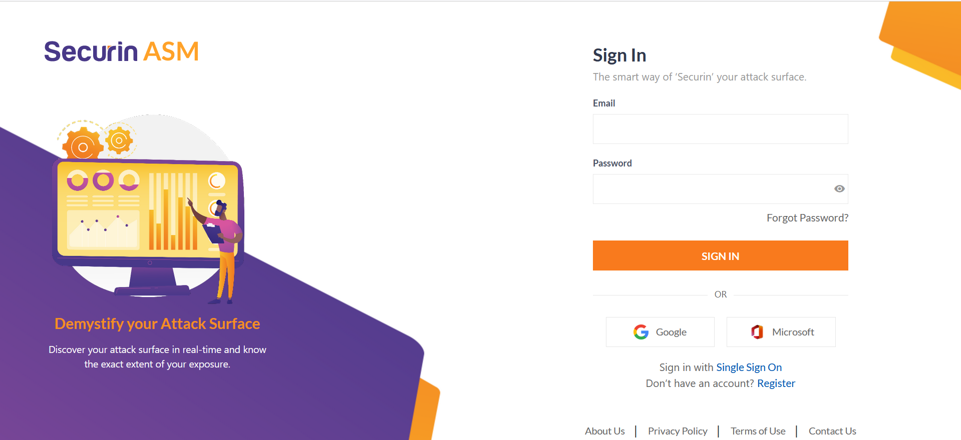 Signing in to Securin