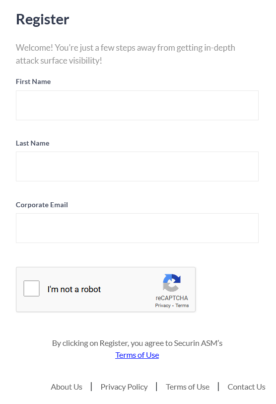 Signing in to Securin